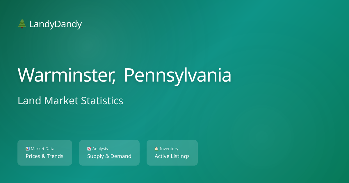 Warminster, Pennsylvania Land Statistics & Market Data | LandyDandy